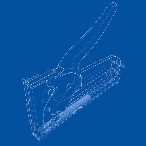 Outline construction stapler Royalty Free Vector Image