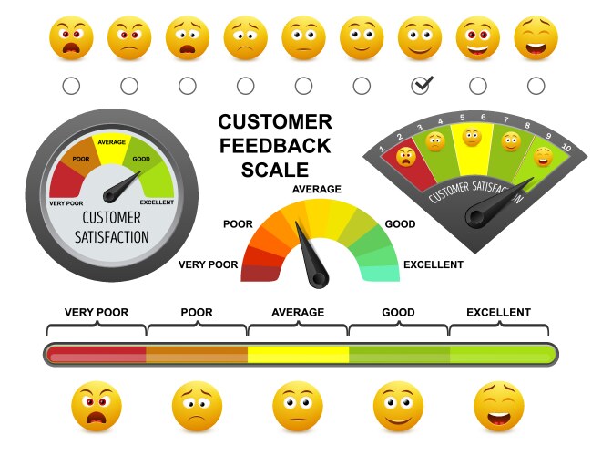 Flat emotion pain scale from poor to good Vector Image
