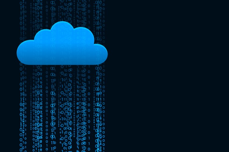 Cloud technology polygonal wireframe art looks Vector Image