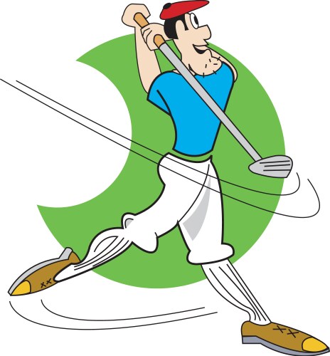 Cartoon golfer Royalty Free Vector Image - VectorStock