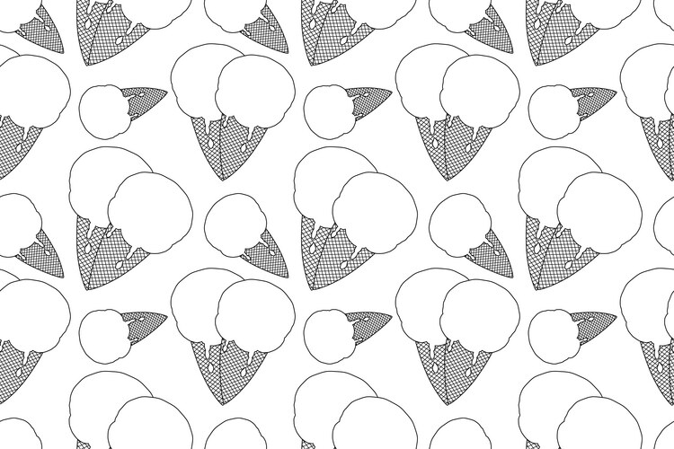 Ice cream pattern coloring page Royalty Free Vector Image