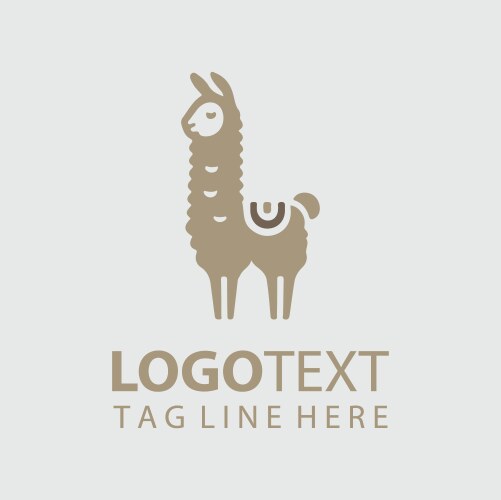 Llama logo Royalty Free Vector Image - VectorStock