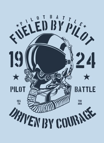 Fighter pilot helmet emblem Royalty Free Vector Image