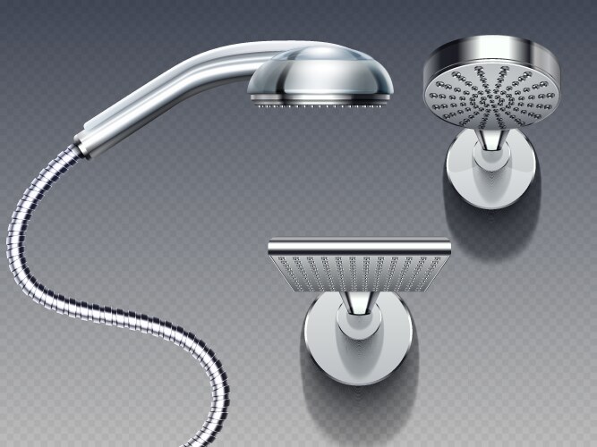 Shower system realistic icon Royalty Free Vector Image