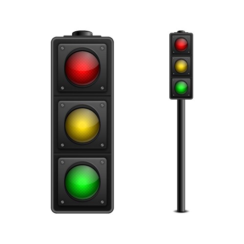 Traffic lights realistic Royalty Free Vector Image