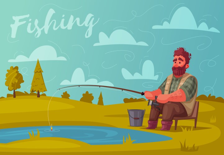 Filipino fisherman paddling outrigger in subic Vector Image