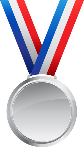 Silver medal Royalty Free Vector Image - VectorStock