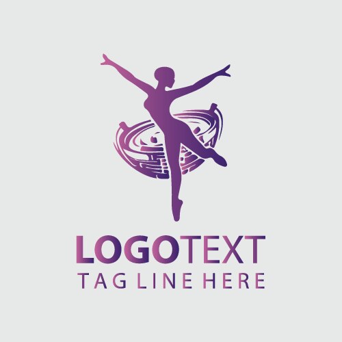 Dancing logo Royalty Free Vector Image - VectorStock