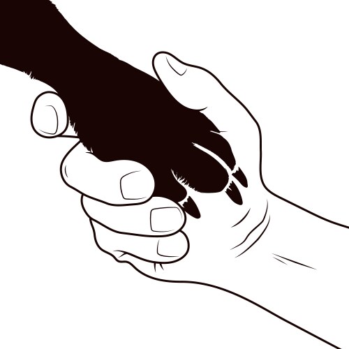 Human Hand and Animal Paw Vector Images (over 1,900)