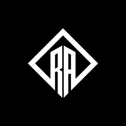Ra logo monogram with emblem style isolated Vector Image