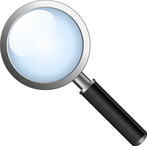Cartoon magnifying glass Royalty Free Vector Image