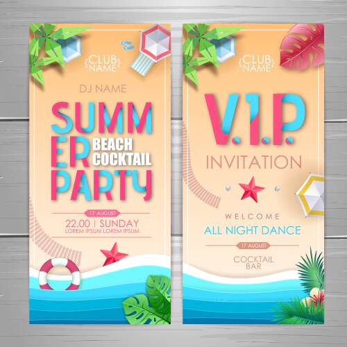 Alcohol party poster invitation for cocktails Vector Image