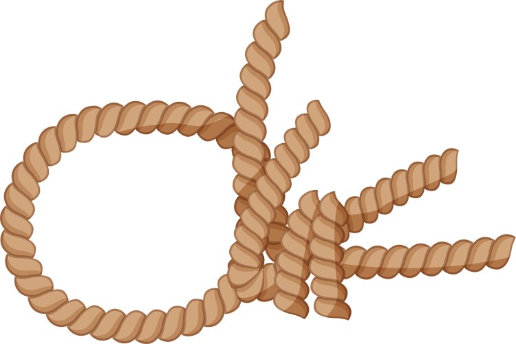 Secure rope knot cartoon Royalty Free Vector Image