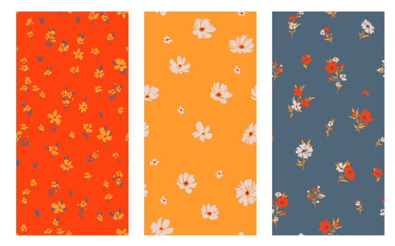 Design of spring print with flowers for textile Vector Image