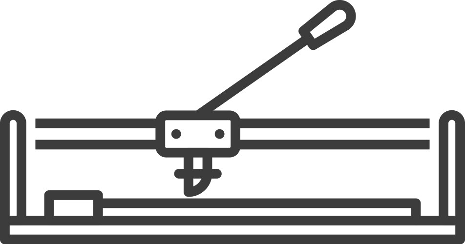 Device cutting ceramic tiles isolated tile cutter Vector Image