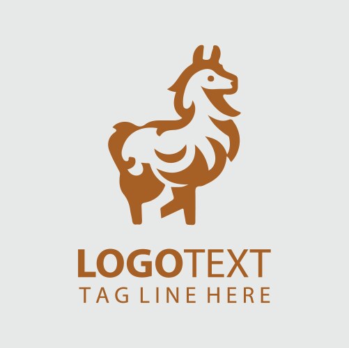 Llama logo Royalty Free Vector Image - VectorStock