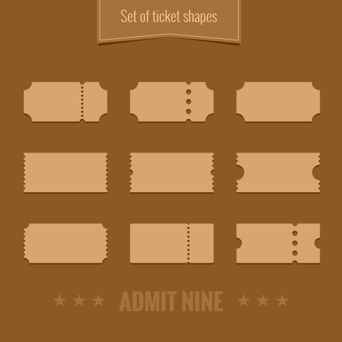 Ticket Shape Vector Images (over 6,800)