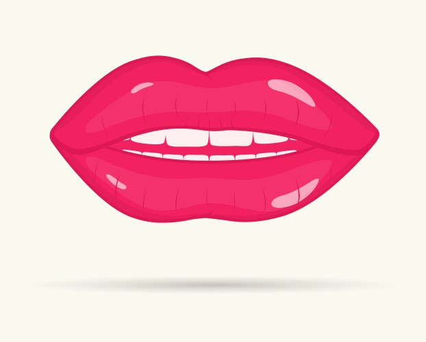 Women lips icon cosmetic and care symbol Vector Image