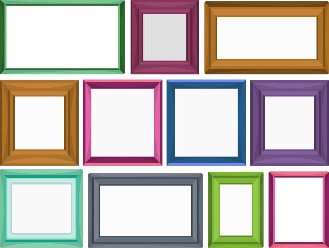 Flat frame set Royalty Free Vector Image - VectorStock