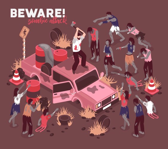 Isometric Apocalypse Vector Images (over 330)