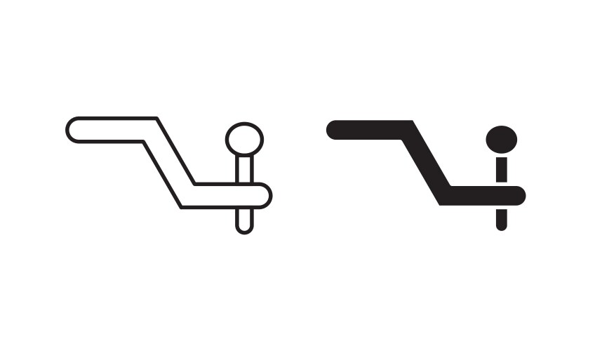 Car headrest outline icon collection or set car Vector Image