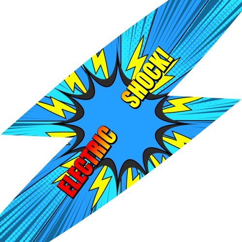 Kids electric shock Royalty Free Vector Image - VectorStock
