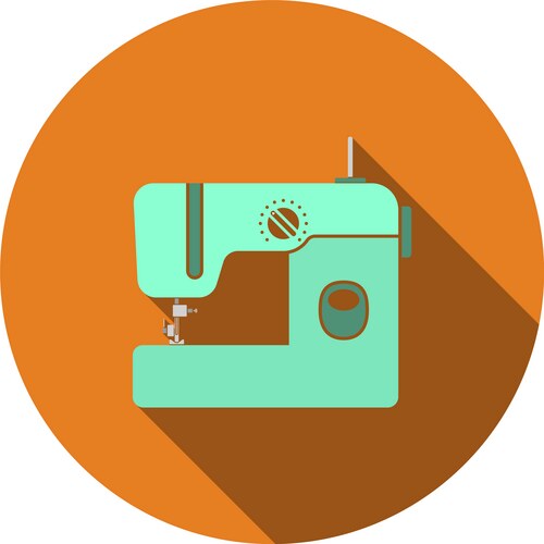 Modern sewing machine icon Royalty Free Vector Image
