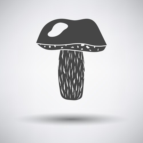Black mushroom icon showing fungi growing wild Vector Image