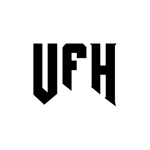 Ufh letter logo design for technology company Vector Image