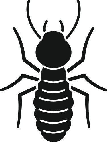 Black termite insect spreading its legs icon Vector Image