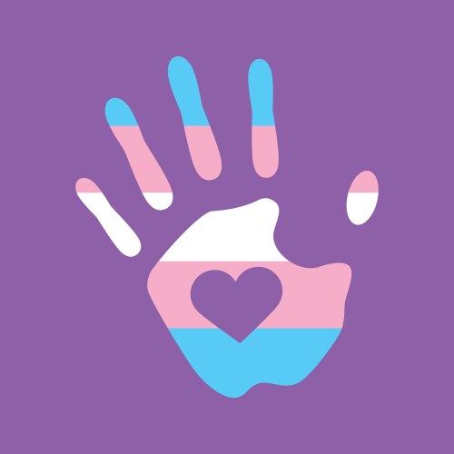 Human rights day poster with handprint icon Vector Image