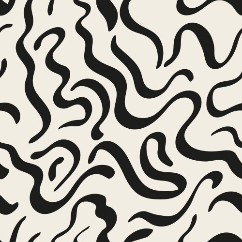 Organic curved lines and dots seamless pattern Vector Image