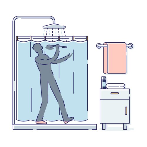 Cartoon Taking a Shower Vector Images (over 1,000)