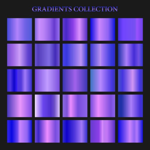 Colorful gradients set Royalty Free Vector Image