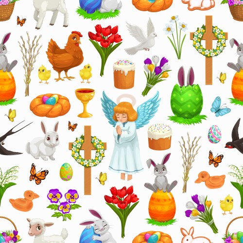Easter symbols set Royalty Free Vector Image - VectorStock