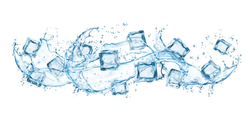 Ice cubes Royalty Free Vector Image - VectorStock