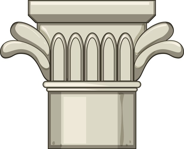 Temple column ancient cartoon Royalty Free Vector Image