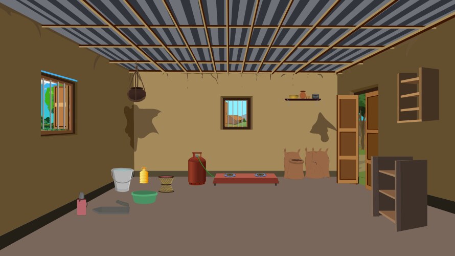 Cartoon indian village background Vector Images & Graphics for ...