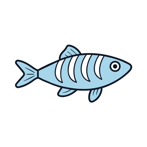 Buffalo fish dancing icon Royalty Free Vector Image