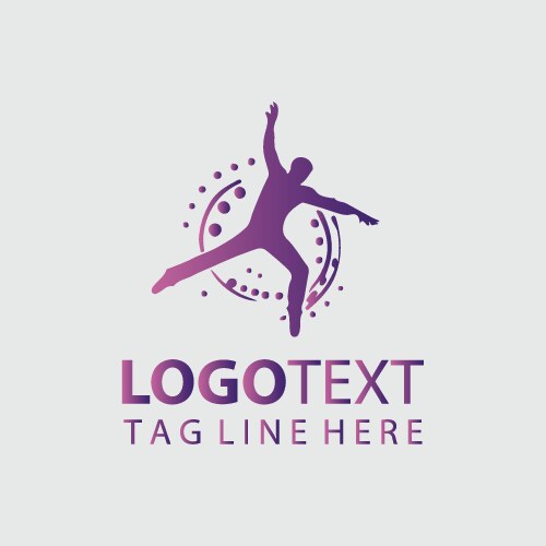 Dancing logo Royalty Free Vector Image - VectorStock