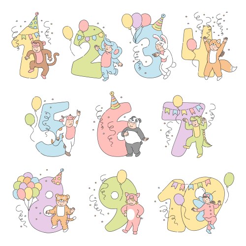 Fancy Numbers Vector Images (over 2,000)