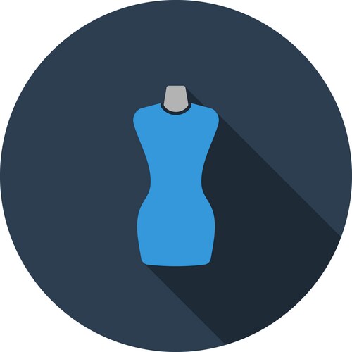 Tailor mannequin icon Royalty Free Vector Image