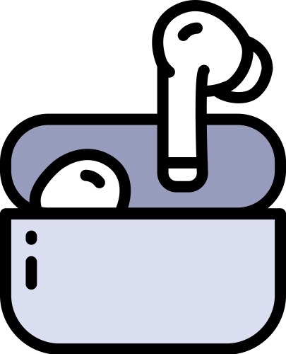 Wireless earphones icon headphones Royalty Free Vector Image