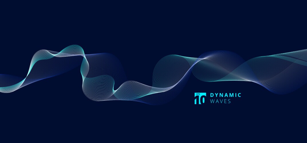 Modern abstract pink blue gradient flowing wave Vector Image