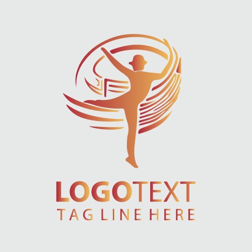 Dancing logo Royalty Free Vector Image - VectorStock