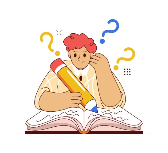 Exam cartoon Vector Images & Graphics for Commercial Use | VectorStock
