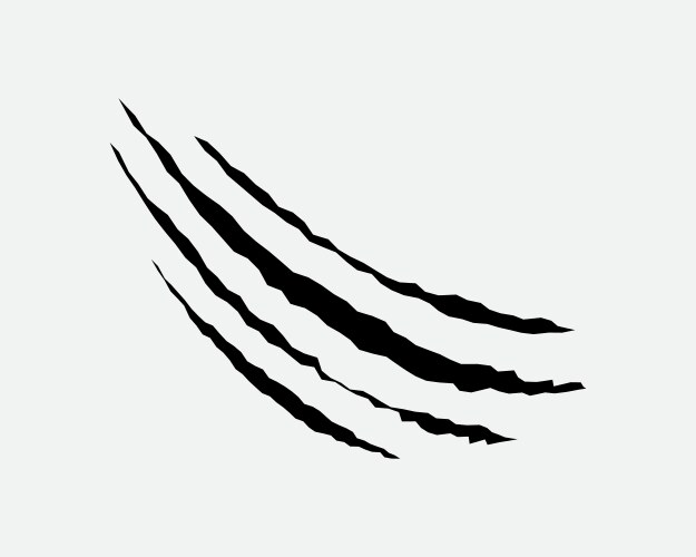 Claws scratches animal monster mark design Vector Image