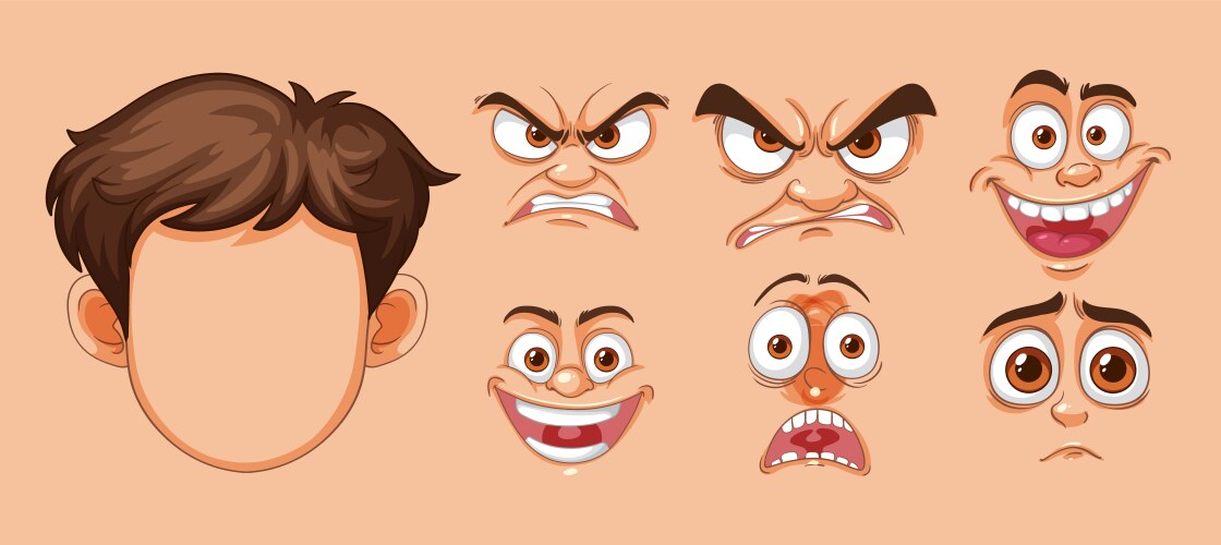 Cartoon Facial Expressions Vector Images (over 91,000)