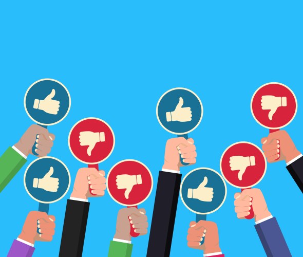 Thumb up hand gesture - good Royalty Free Vector Image