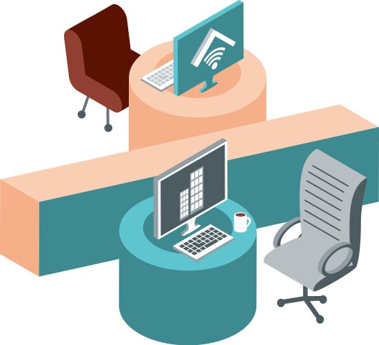 Hybrid Workplace Vector Images (over 490)
